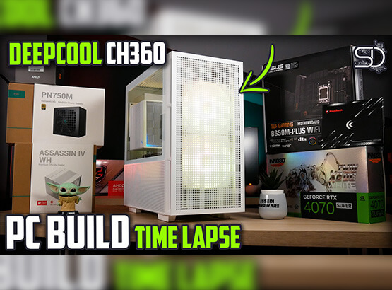 PC BUILD TIME LAPSE – DeepCool CH360 White (R5 7600 + RTX 4070 SUPER ...
