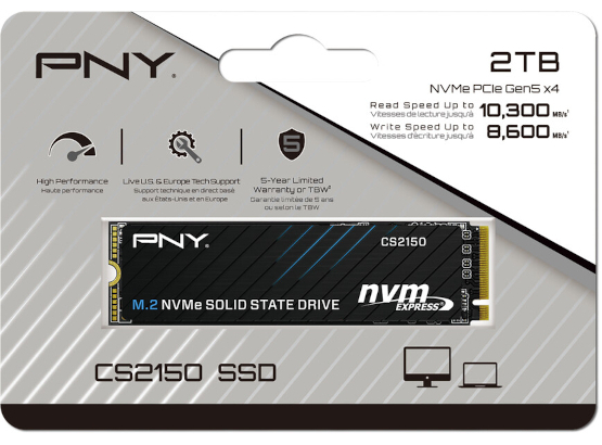 PNY presenta l'SSD CS2150 M.2 NVMe PCIe Gen 5 x4 - HW Legend