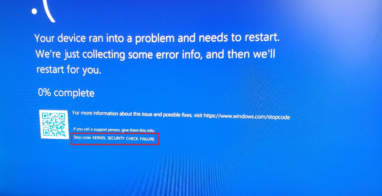 Windows 11 fix BSOD KERNEL_SECURITY_CHECK_FAILURE e bug Forza Horizon 5 ...